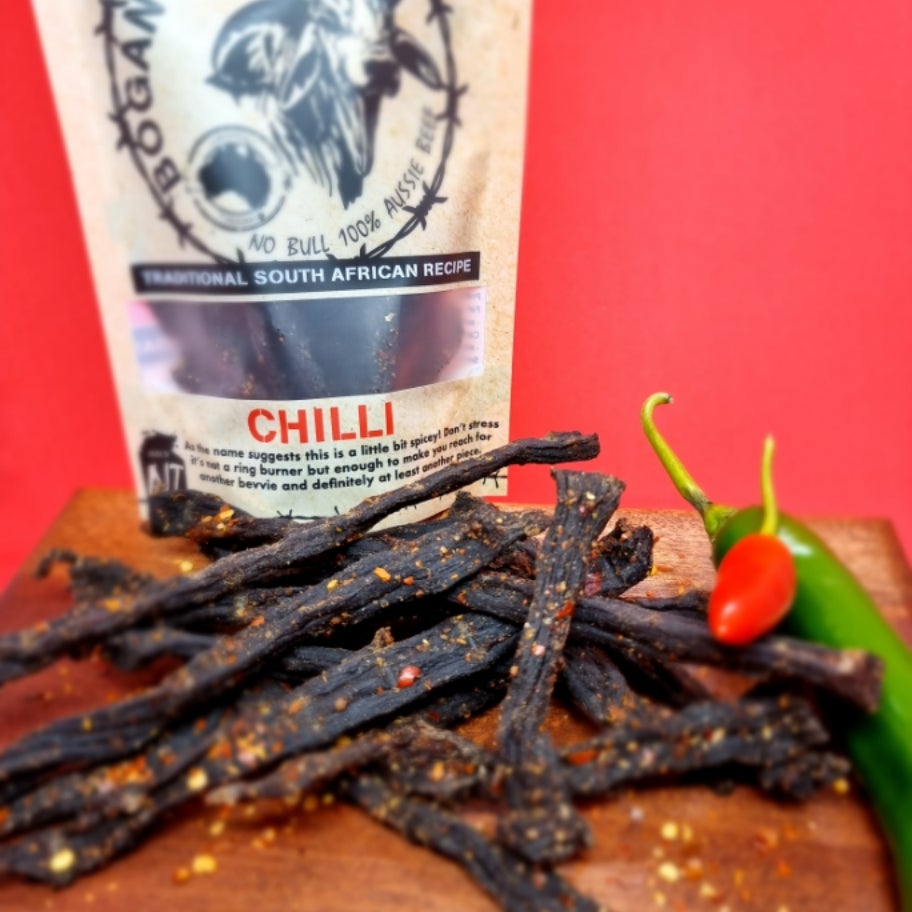 Bogan Biltong Chilli Sticks 80g | Bogan Biltong - Bringing a taste of ...